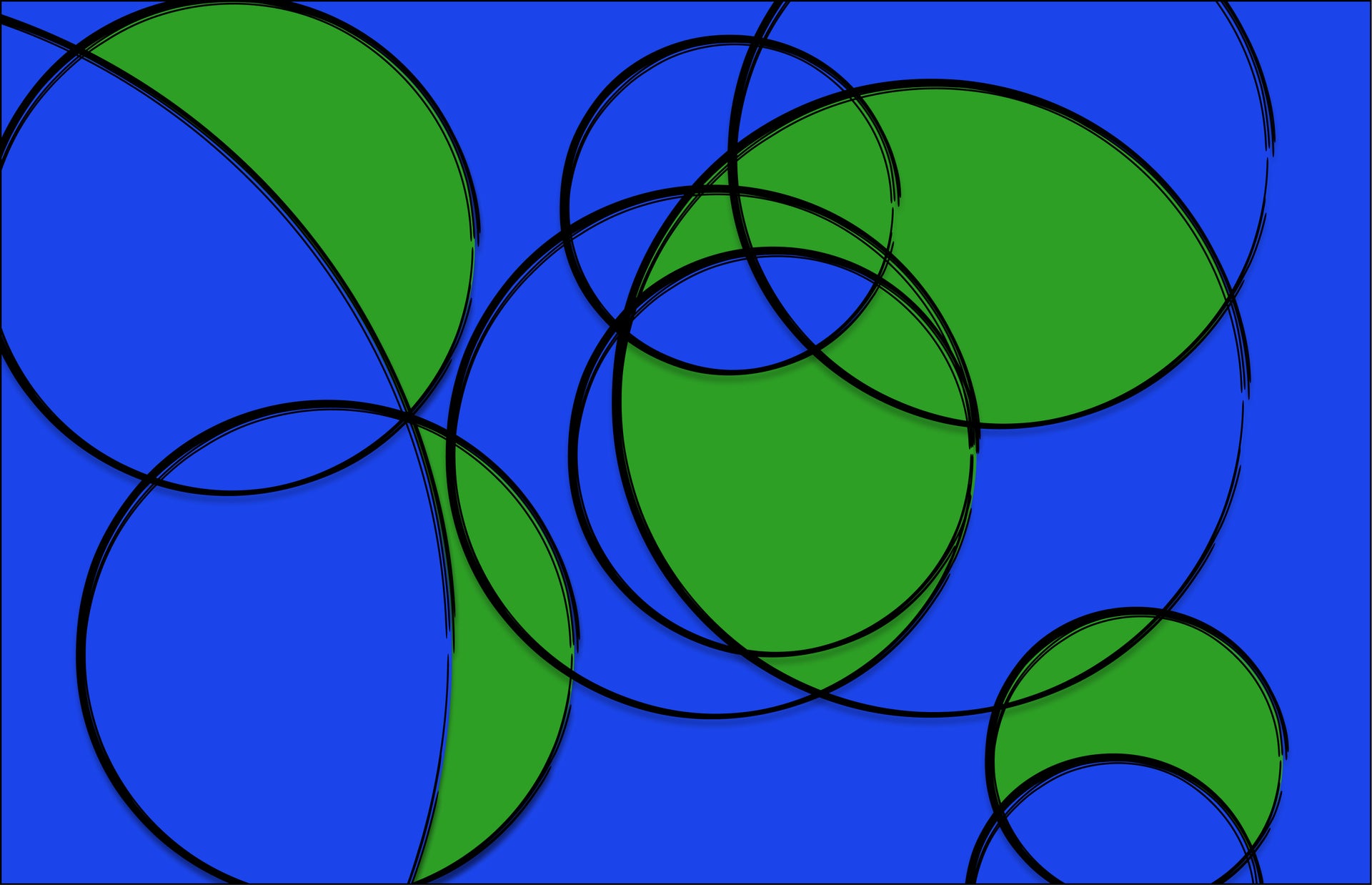 Minimalist Circles World Map – Colour Art Edition | Terrible Maps